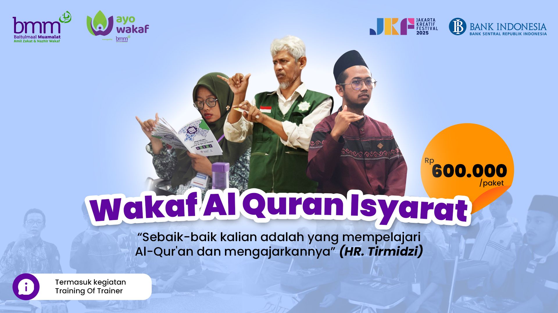 Raih Pahala Jariyah Melalui Wakaf Al Quran Isyarat